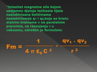 Magnetno polje elektricne struje | PPTX