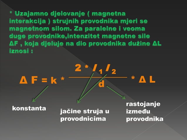 Magnetno polje elektricne struje | PPT