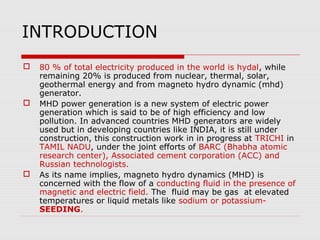 Magneto hydro-dynamic-power-generation-mhd | PPT