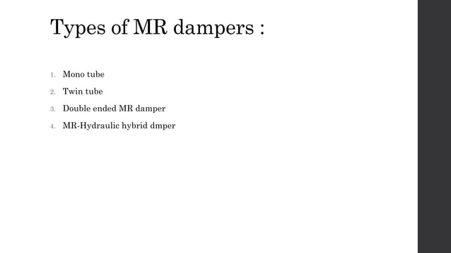 Magneto rheological dampers | PPTX | Physics | Science