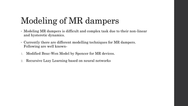 Magneto rheological dampers | PPTX | Physics | Science