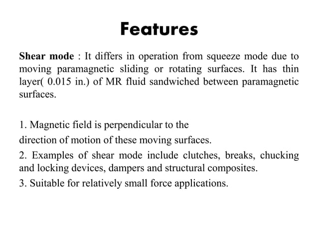 Magneto and electro rheological fluid | PPTX