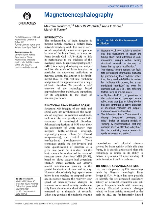Magnetoencephalography | PDF