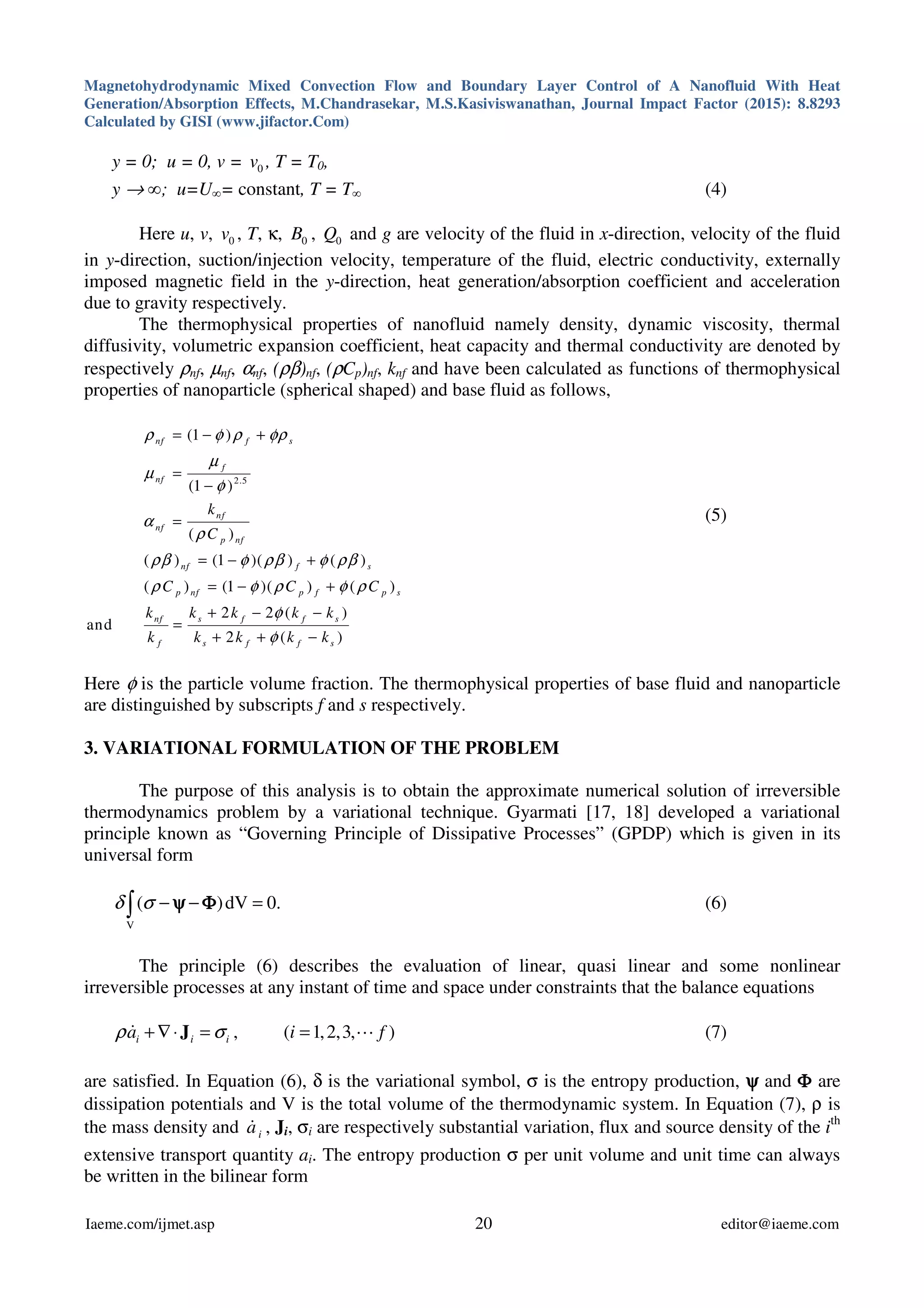 Magnetohydrodynamic mixed convection flow and boundary layer control of a nanofluid with heat ...