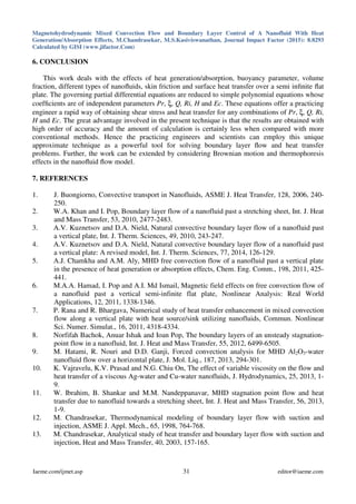 Magnetohydrodynamic mixed convection flow and boundary layer control of a nanofluid with heat ...
