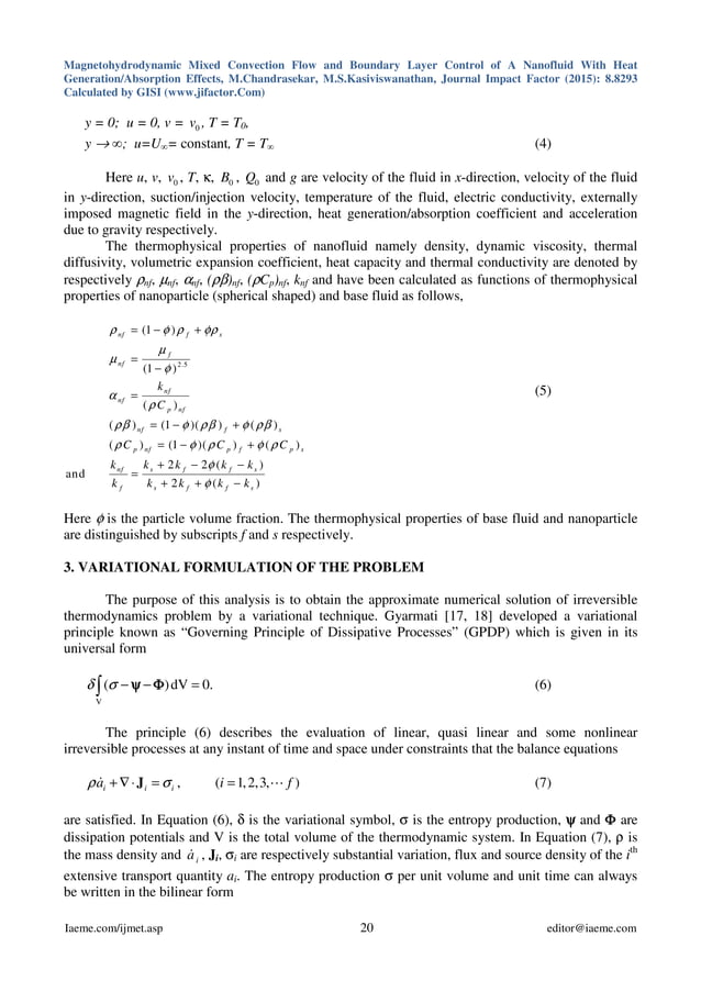 Magnetohydrodynamic mixed convection flow and boundary layer control of a nanofluid with heat ...