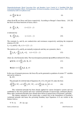 Magnetohydrodynamic mixed convection flow and boundary layer control of a nanofluid with heat ...