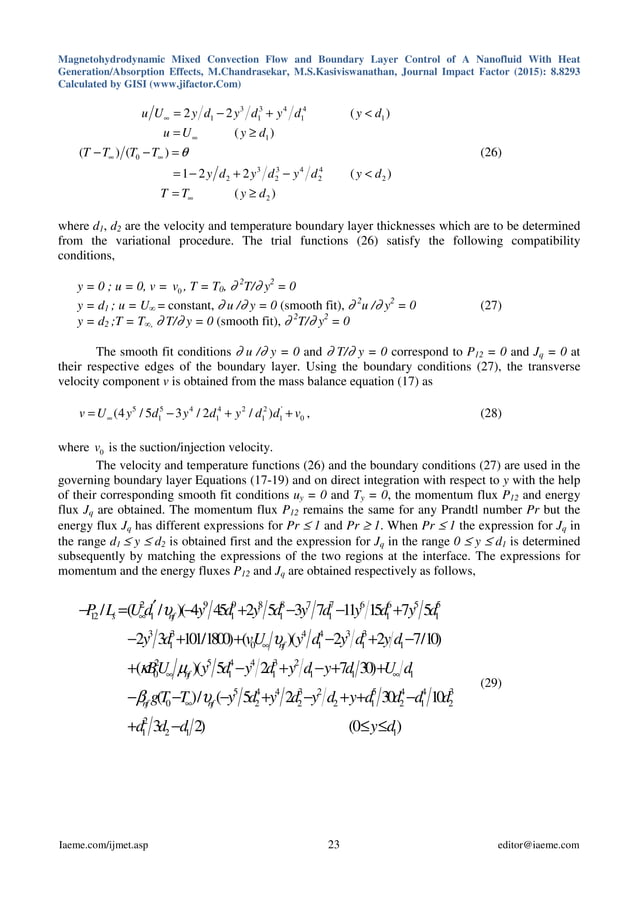 Magnetohydrodynamic mixed convection flow and boundary layer control of a nanofluid with heat ...