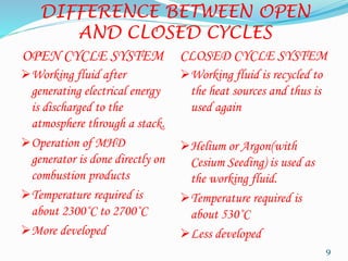 Magneto hydro dynamic (mhd) power generation | PPTX