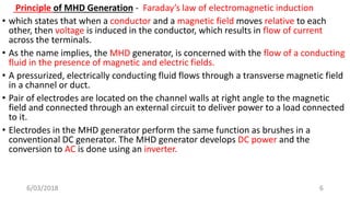 Magnetohydrodynamic power generation | PPTX