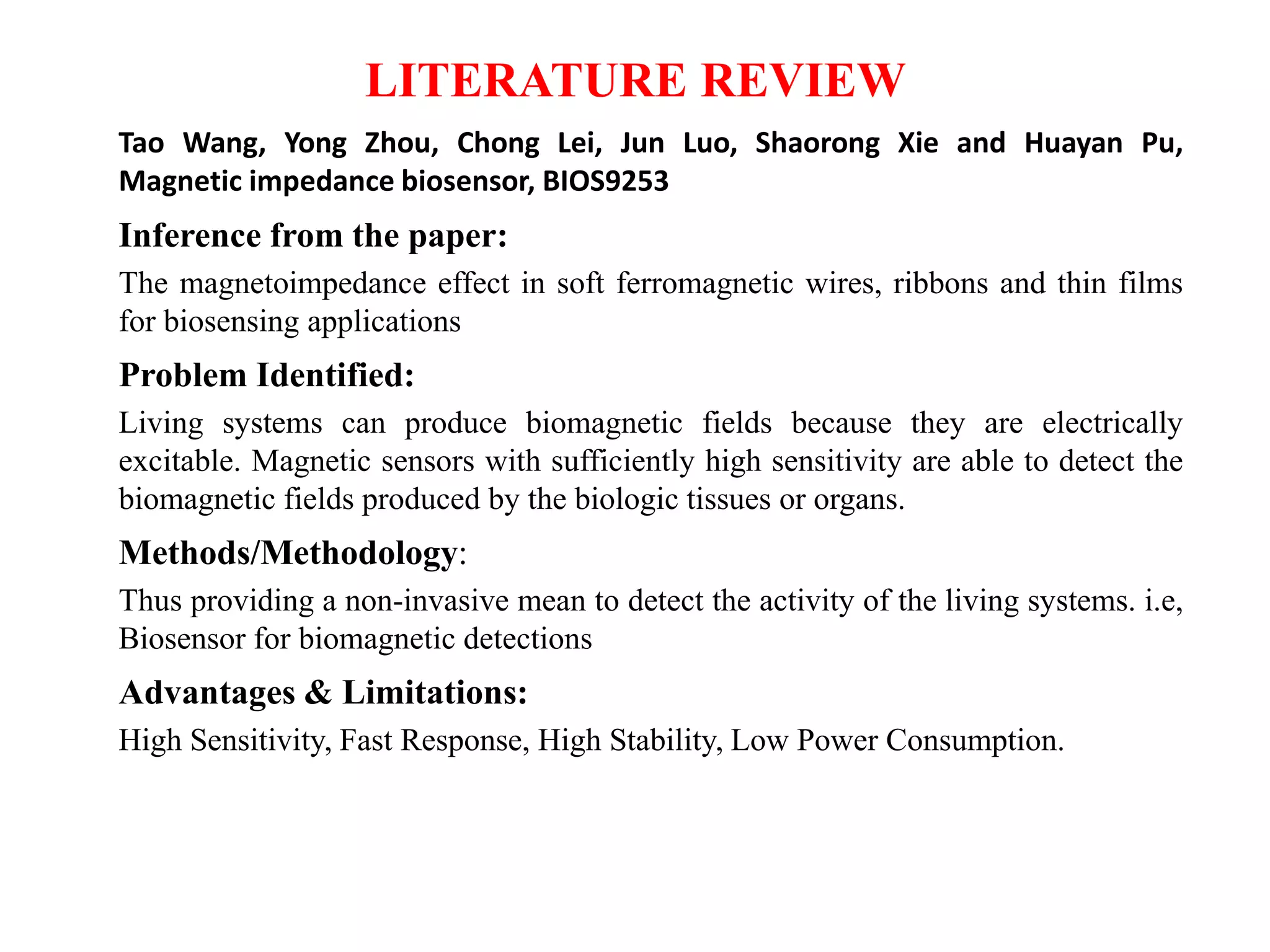 Magneto impedance sensor | PPTX