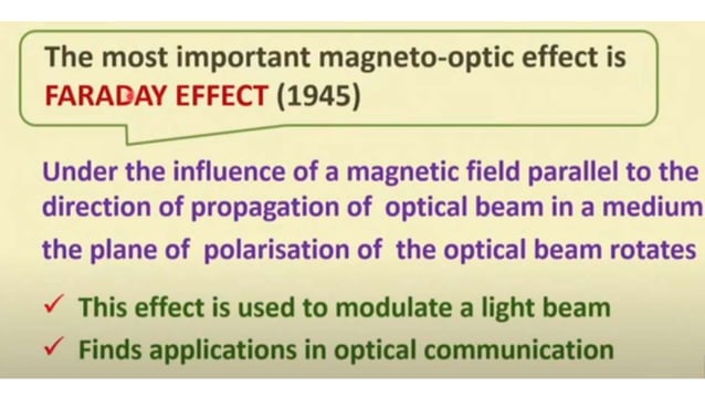 Magneto optic effect | PPTX