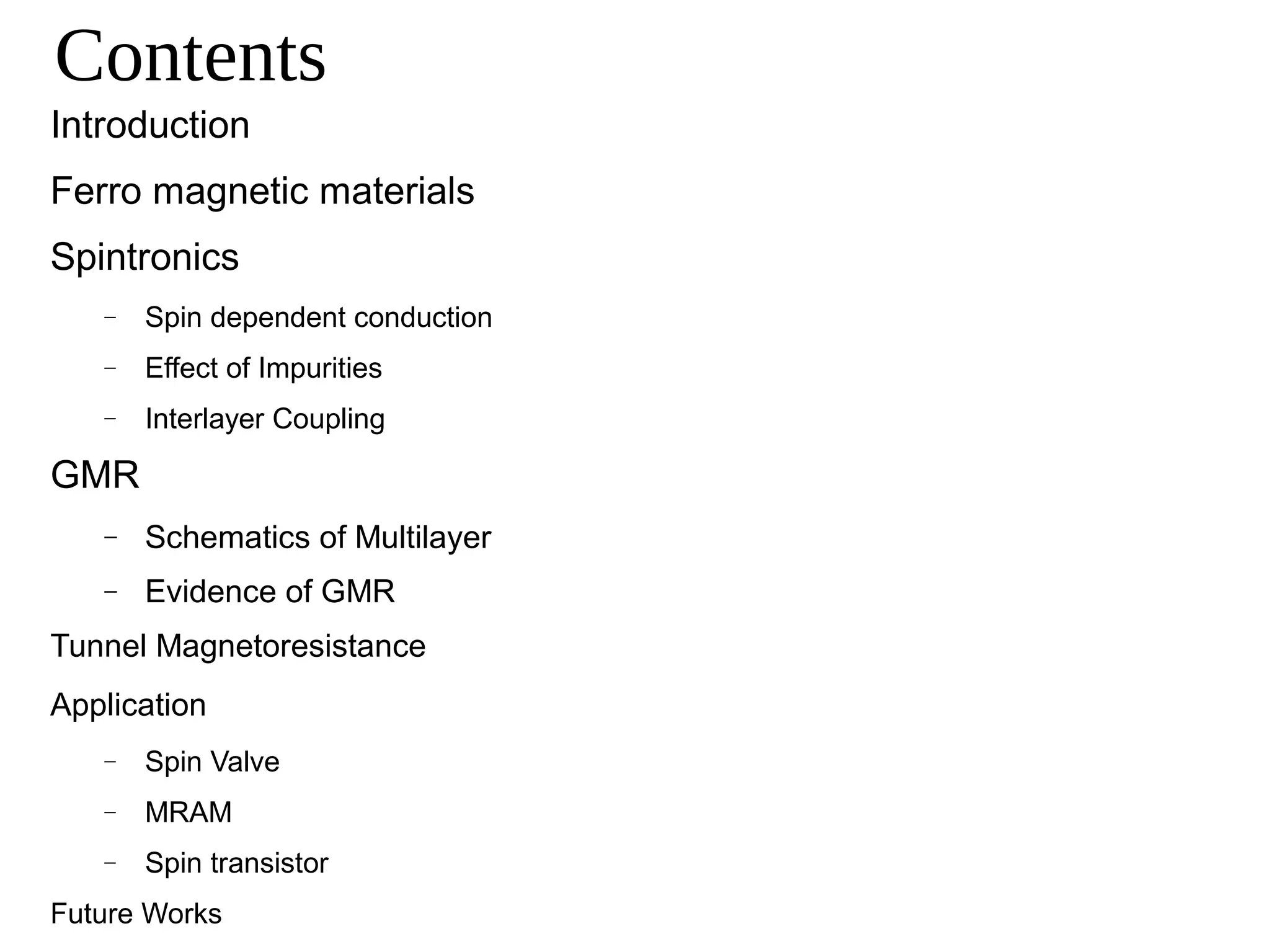 Giant Magnetoresistance(GMR) & Spintronics | PPT