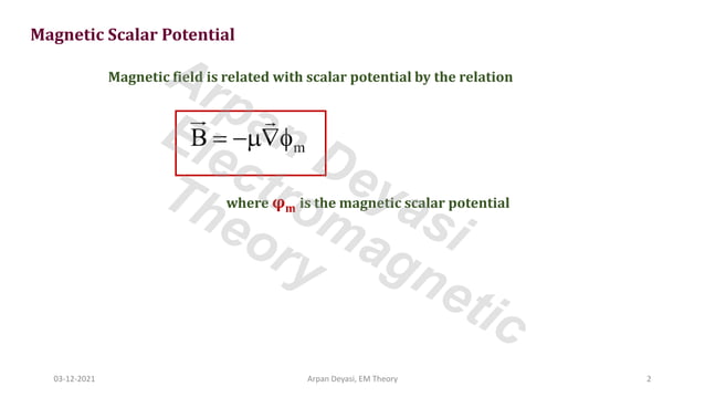 Magnetic Potentials | PDF