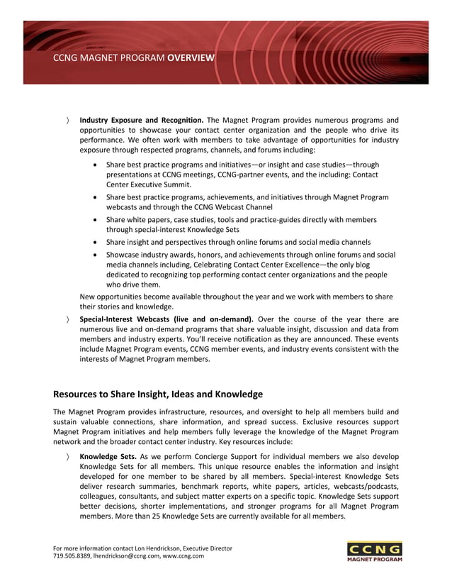 Magnet Program Overview | PDF