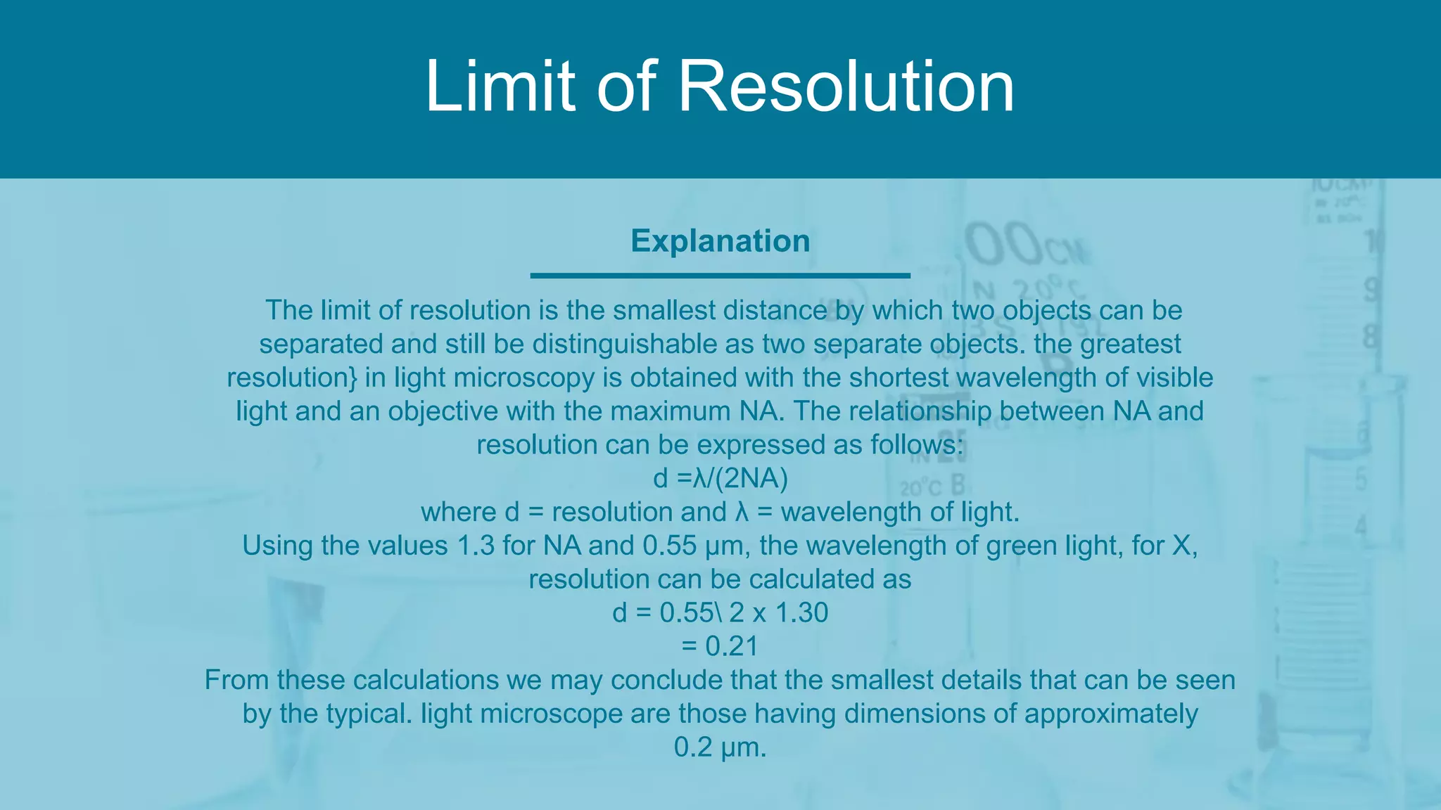 Magnification and resolution of microscope | PPTX