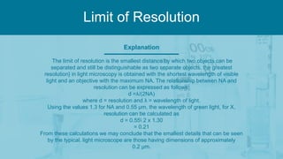Magnification and resolution of microscope | PPTX