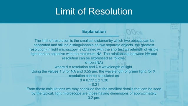 Magnification and resolution of microscope | PPTX | Photography | Arts ...