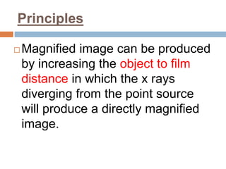Magnification(macro and micro radiography), distortion | PPTX