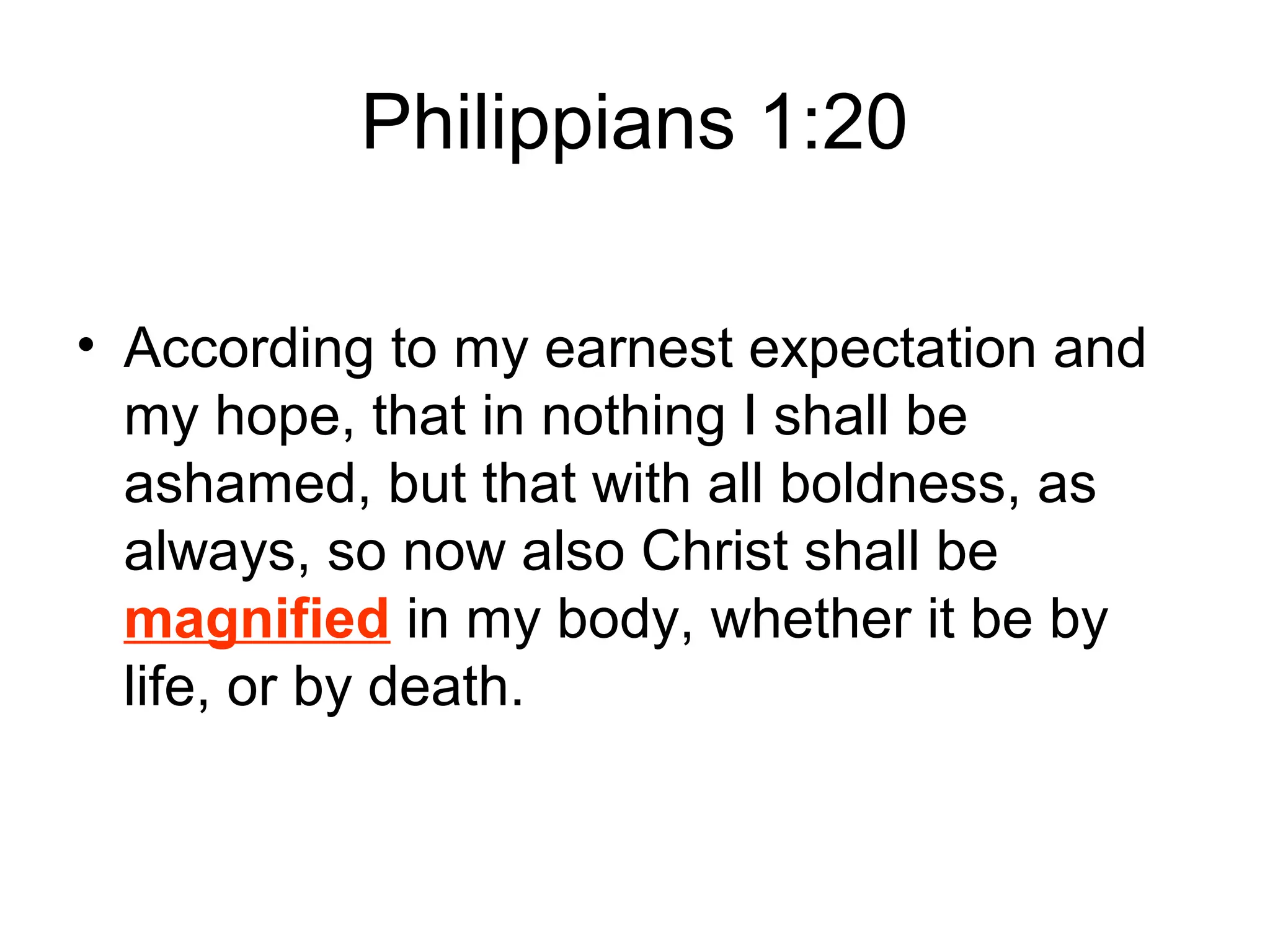 Magnifying Christ | PPT