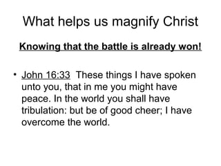 Magnifying Christ | PPT