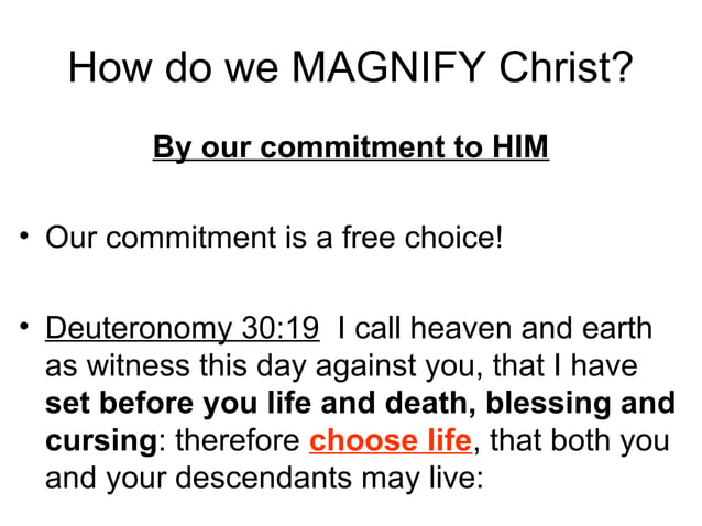 Magnifying Christ | PPT