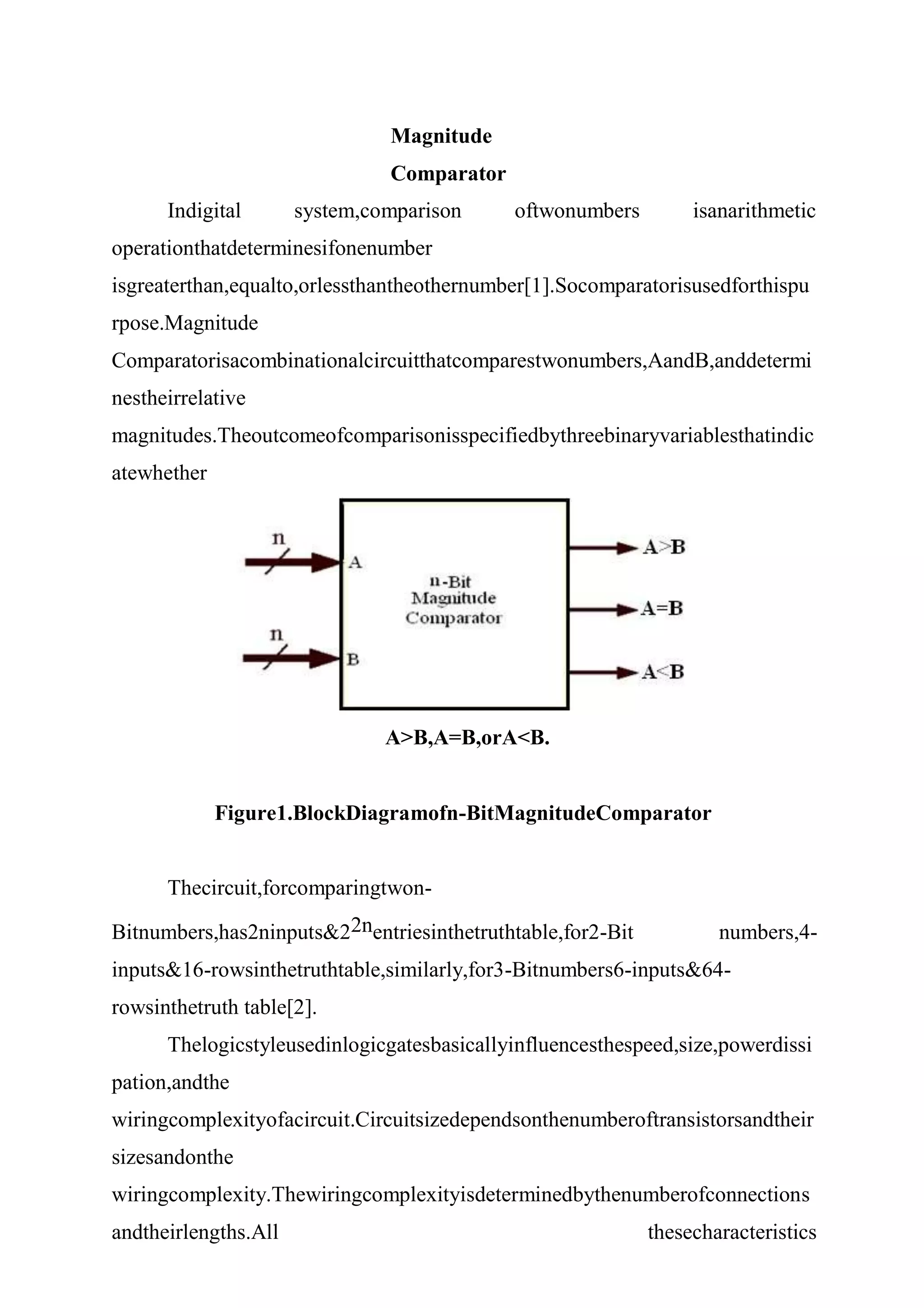 Magnitude comparator | PDF