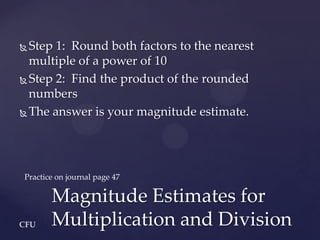 Magnitude estimates | PPTX