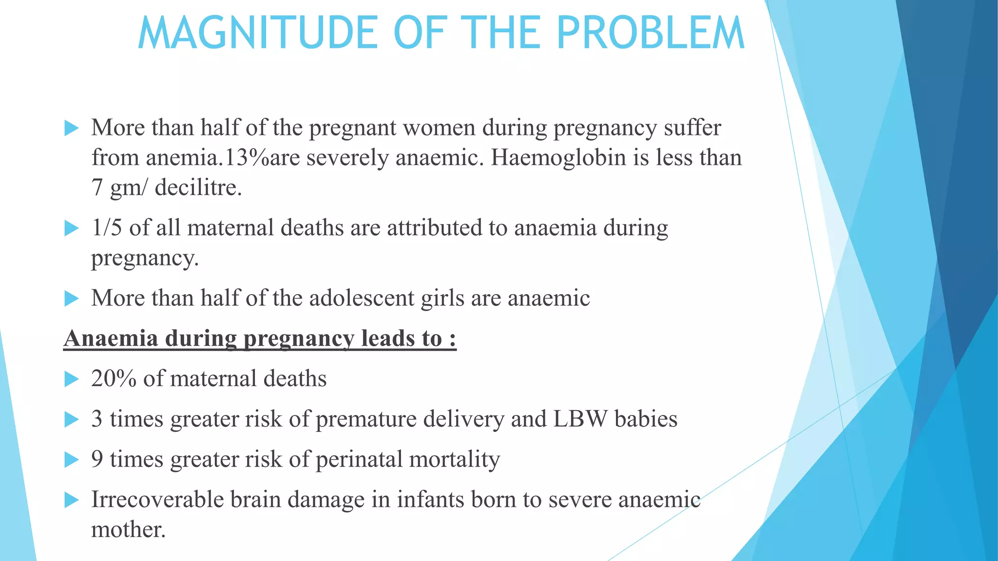 Magnitude of MCH problems | PPTX