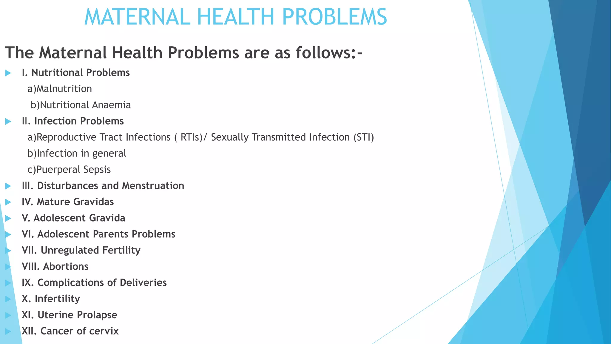 Magnitude of MCH problems | PPTX