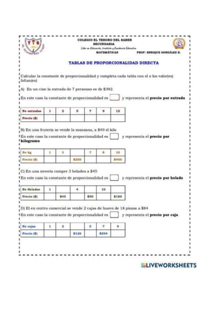MAGNITUDES ejemplos para diferencian inversa y directa | DOCX