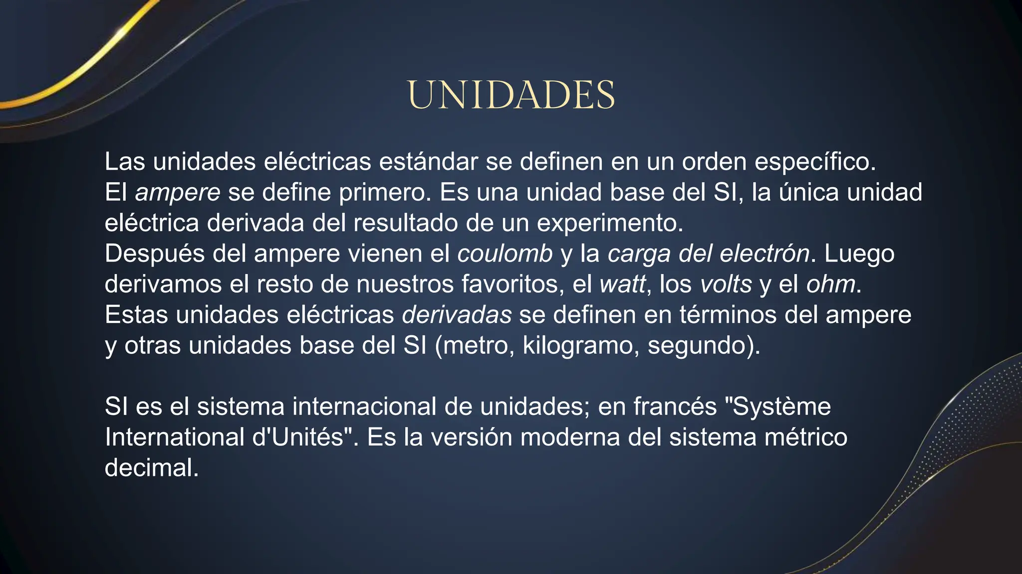 Magnitudes Eléctricas diapositivas explicación | PPTX