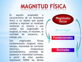 Magnitudes fisicas 2ygv | PPTX