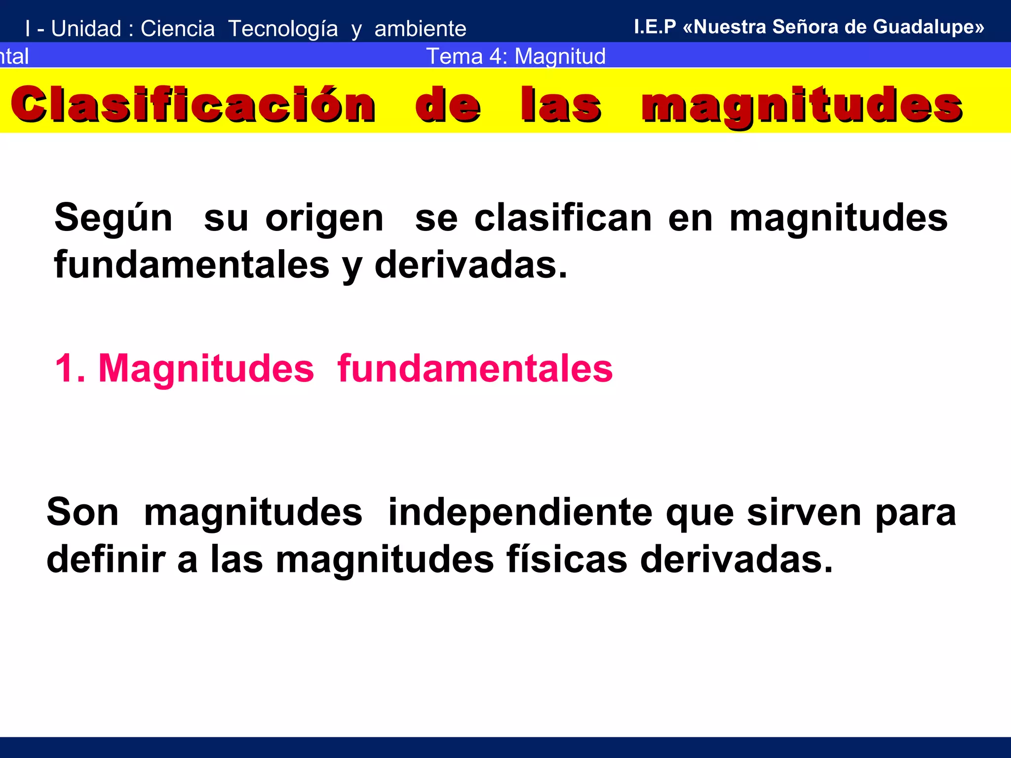 Magnitudes físicas | PPT