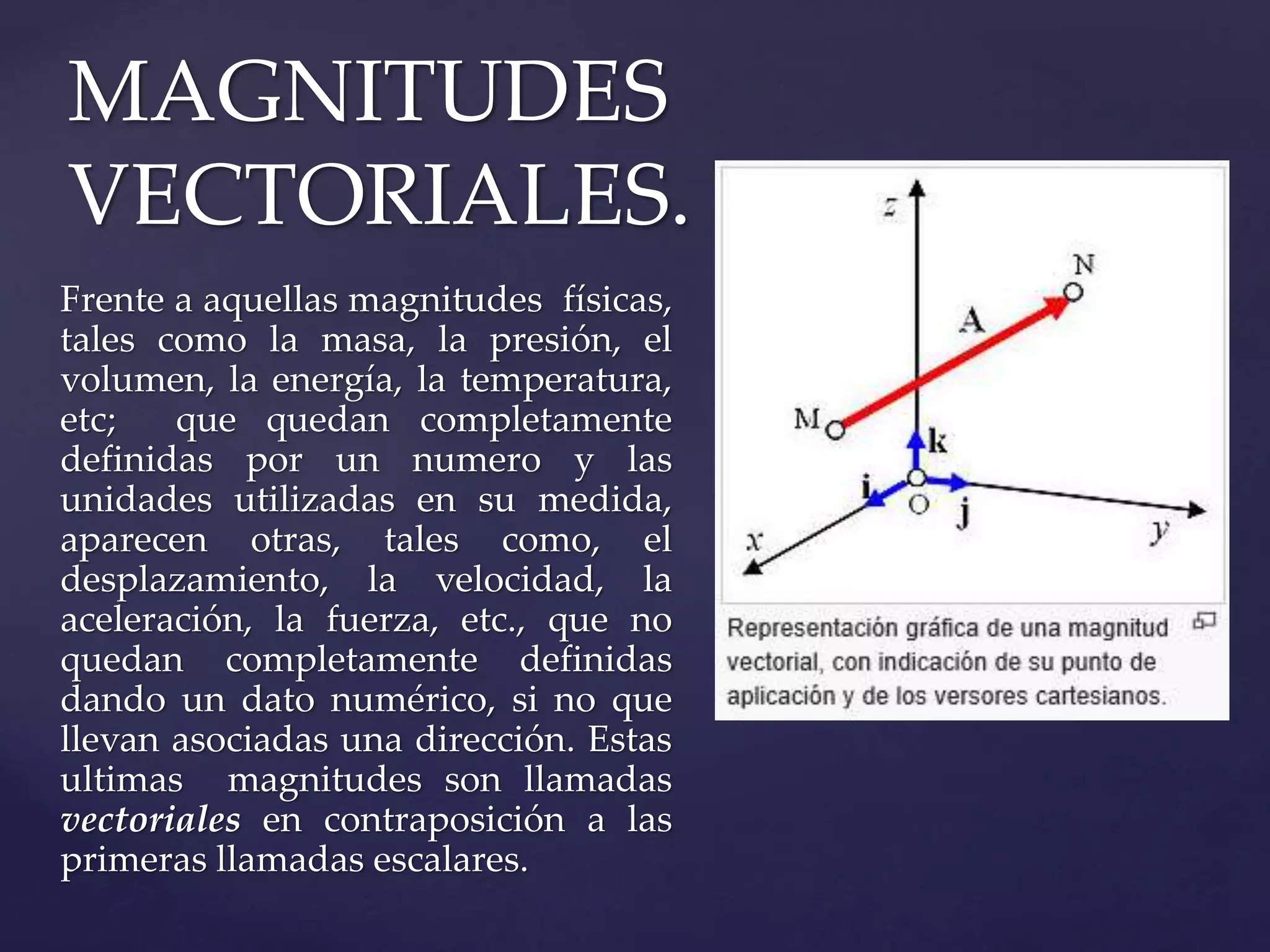 Magnitudes vectoriales. | PPT