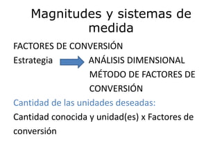 Magnitudes y sistemas de medida | PPTX