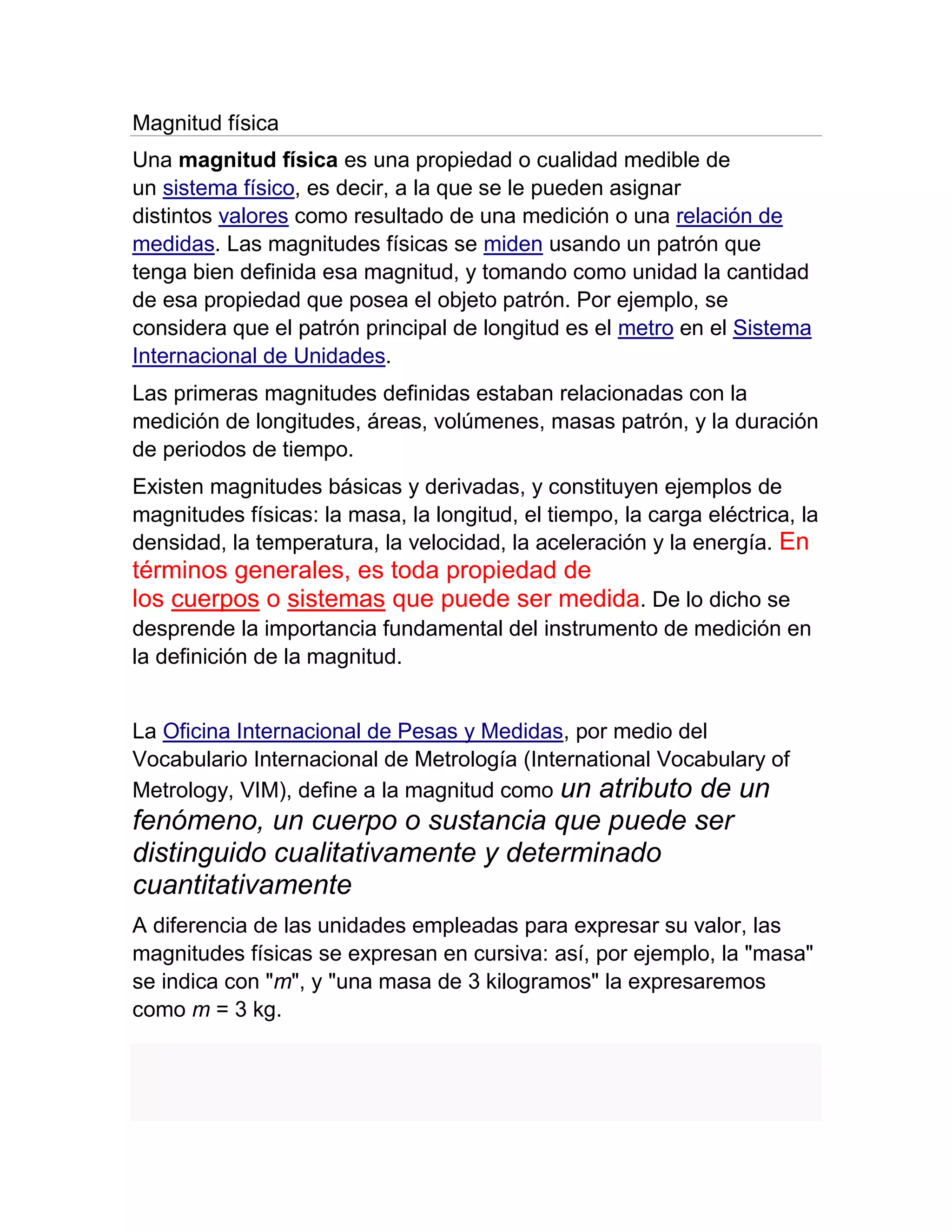 Magnitud física | DOCX