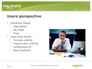 Magnolia CMS 5.0 - Three perspectives | PPT