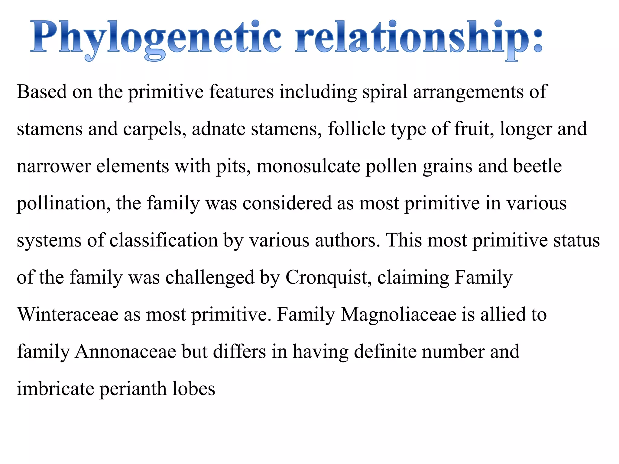 Family Magnoliaceae | PPTX