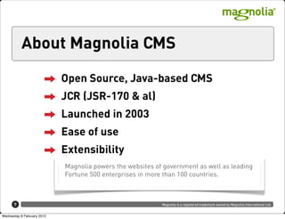 Integration possibilities with Magnolia CMS | PPT