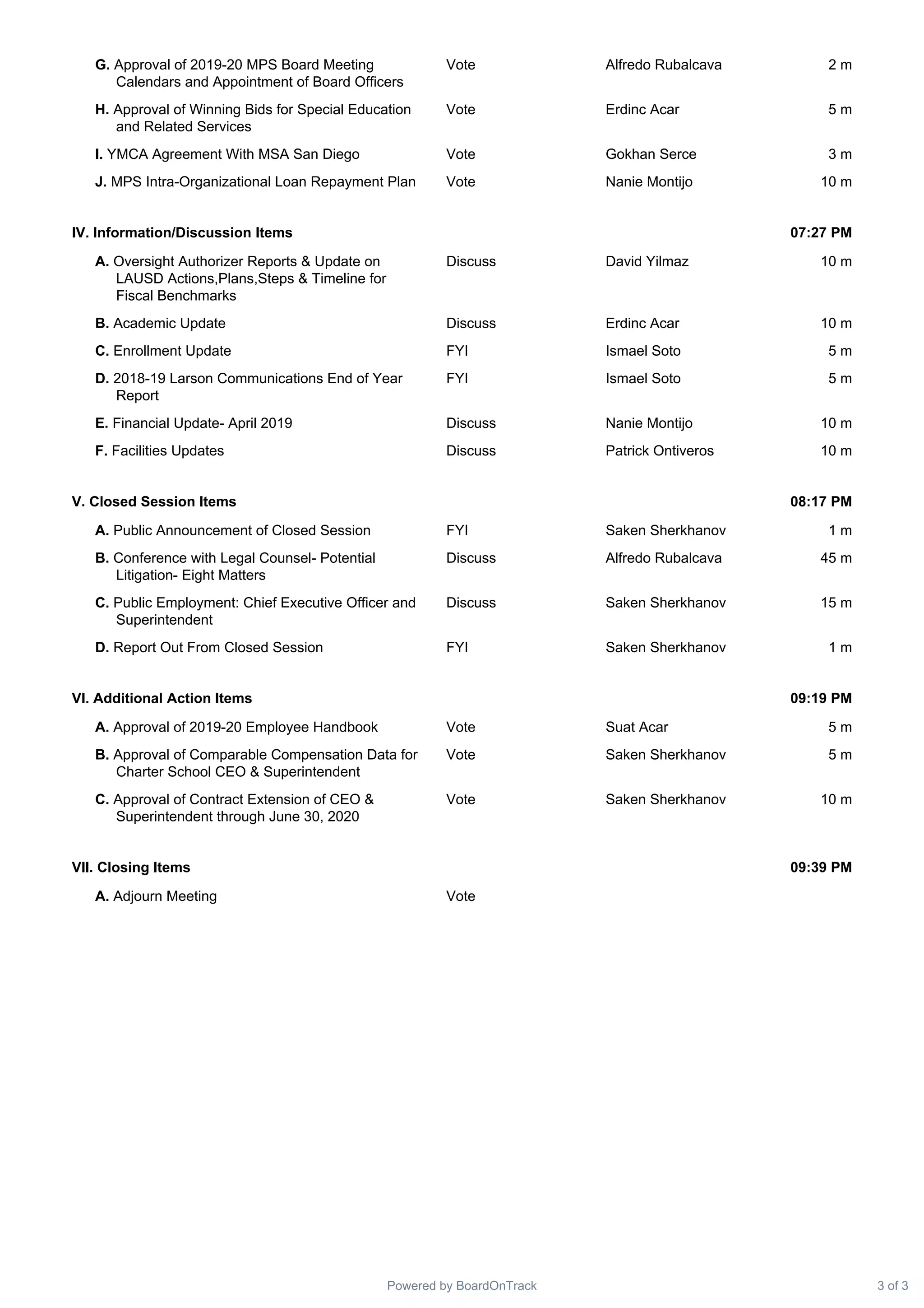 Magnolia Science Academy June 13, 2019 meeting #GulenSchool | PDF