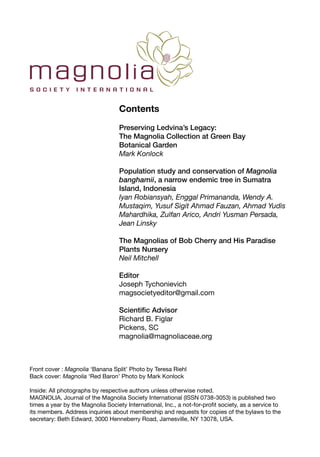 The Joirnal of magnolia society international | PDF