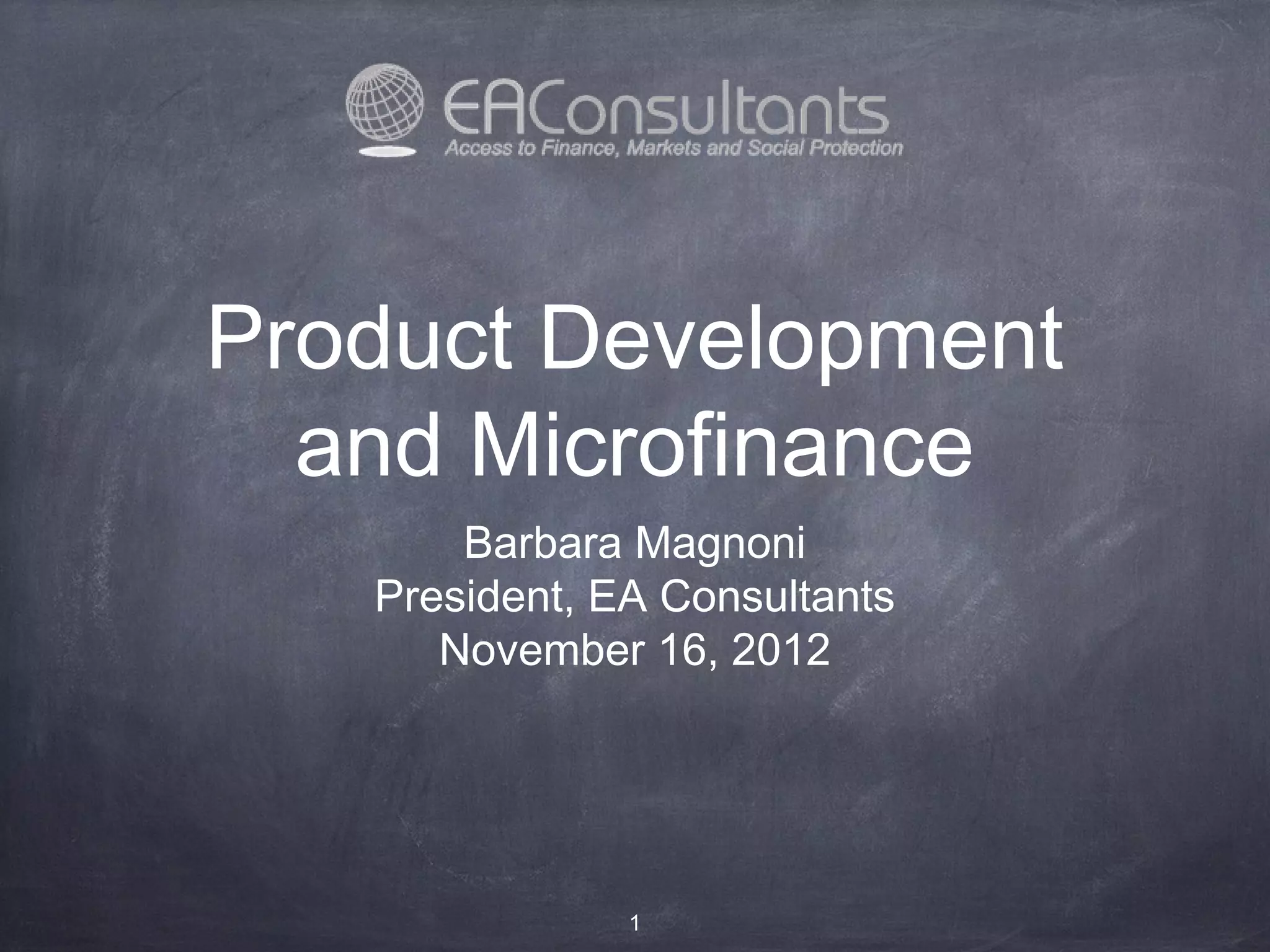 Product Development and Microfinance | PPT