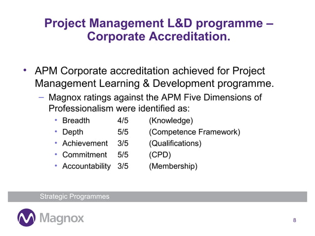 Magnox - APM PM in the Nuclear Industry Event | PPT | Business | Business and Finance