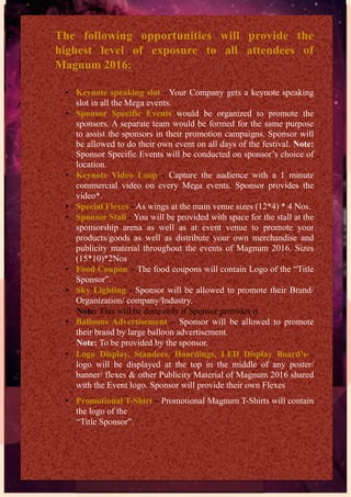 Magnum final sponsorship pdf | PDF
