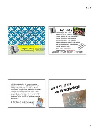 Lärmiljö i skolan, Magnus Blixt mittlär16 | PDF