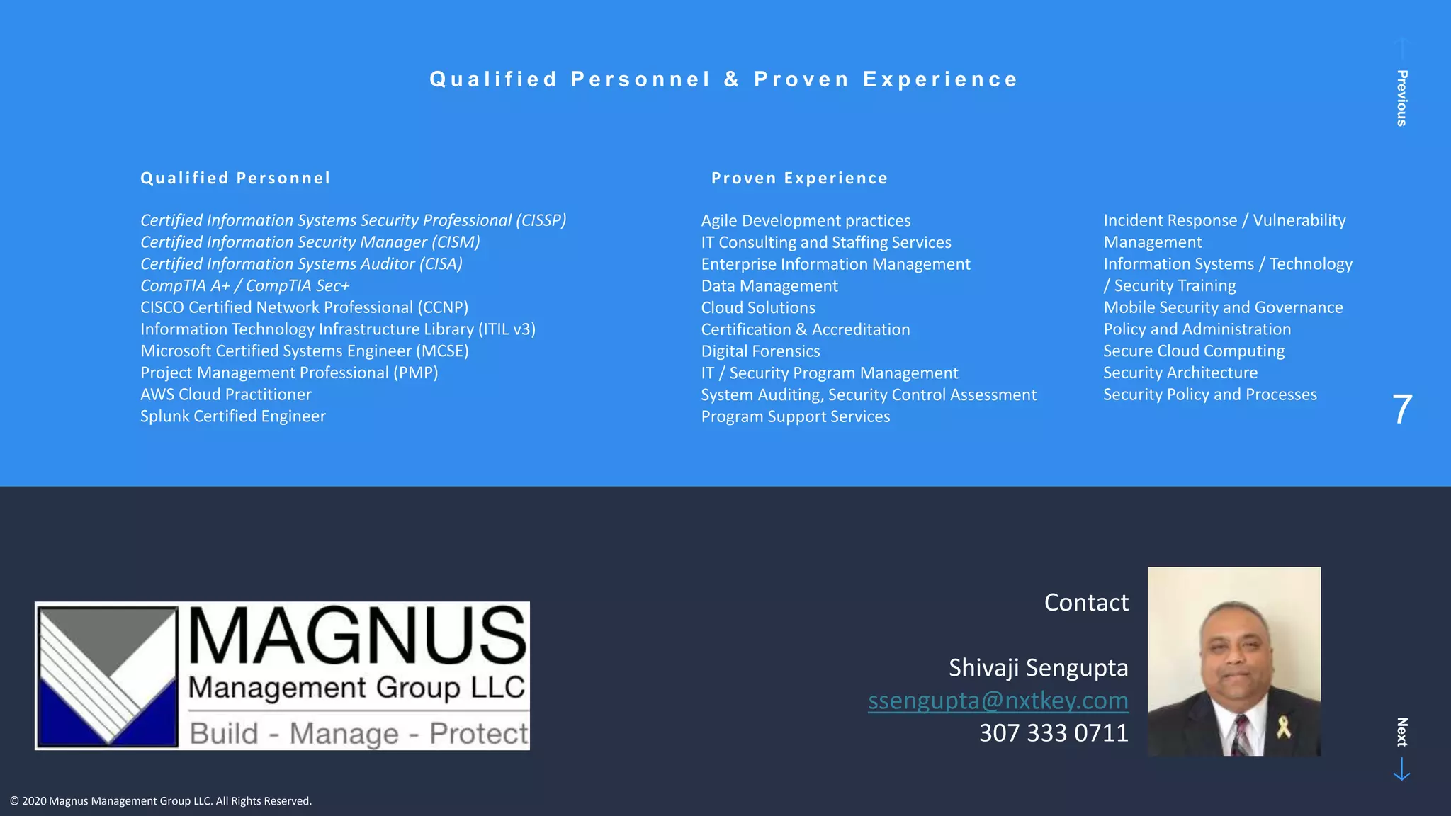 Magnus Management Group Capability Presentation 2020 | PPT