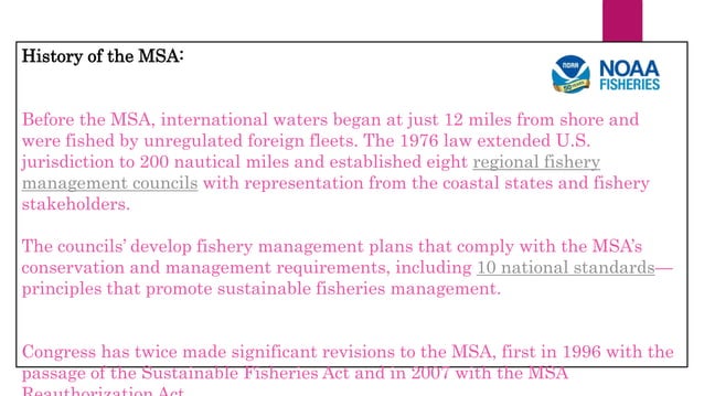 Magnuson stevens act | PPT