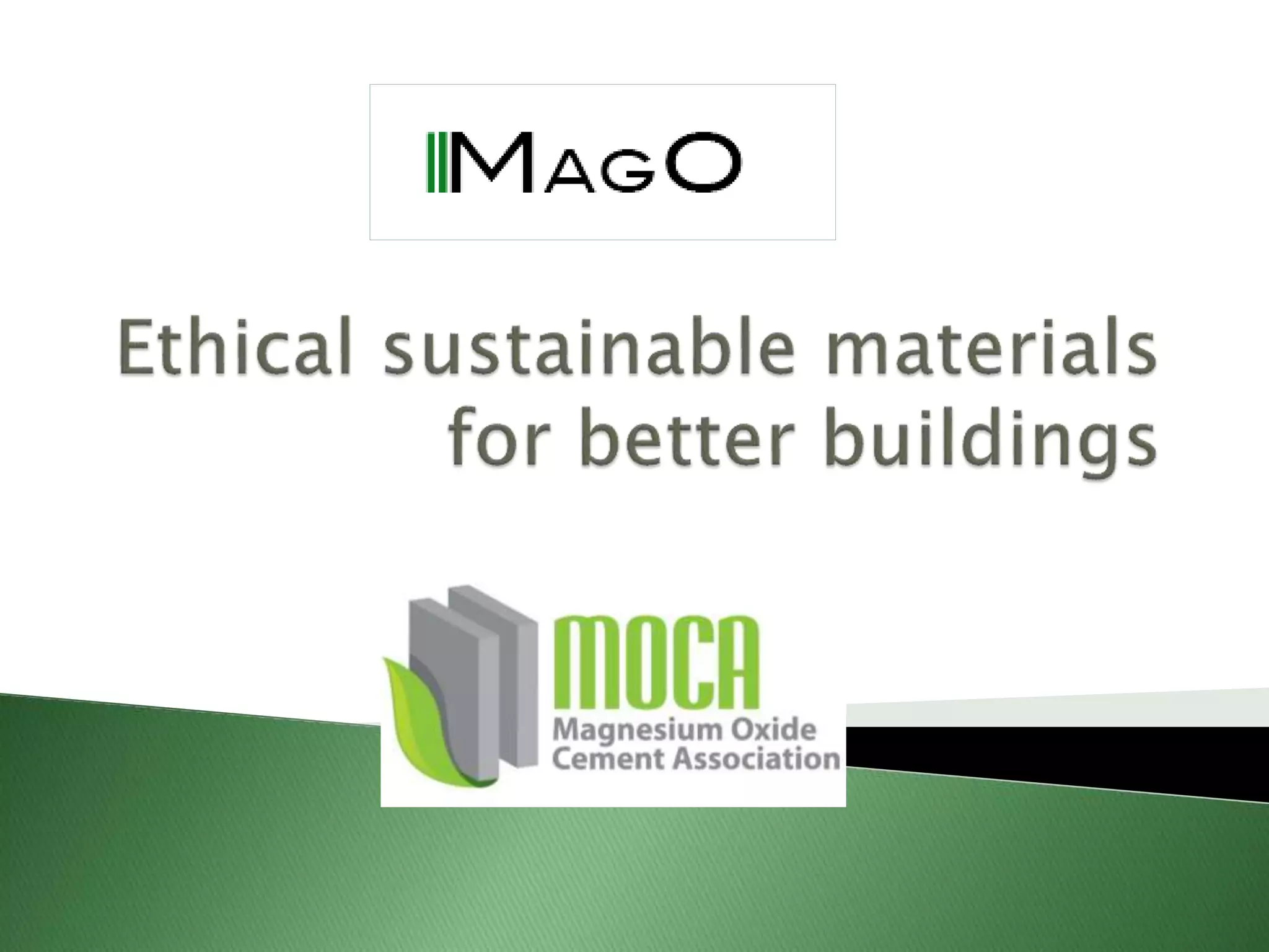MagO introduction to MgO cement boards | PPTX