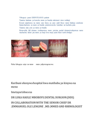 Magonjwa ya kinywa na meno | DOCX